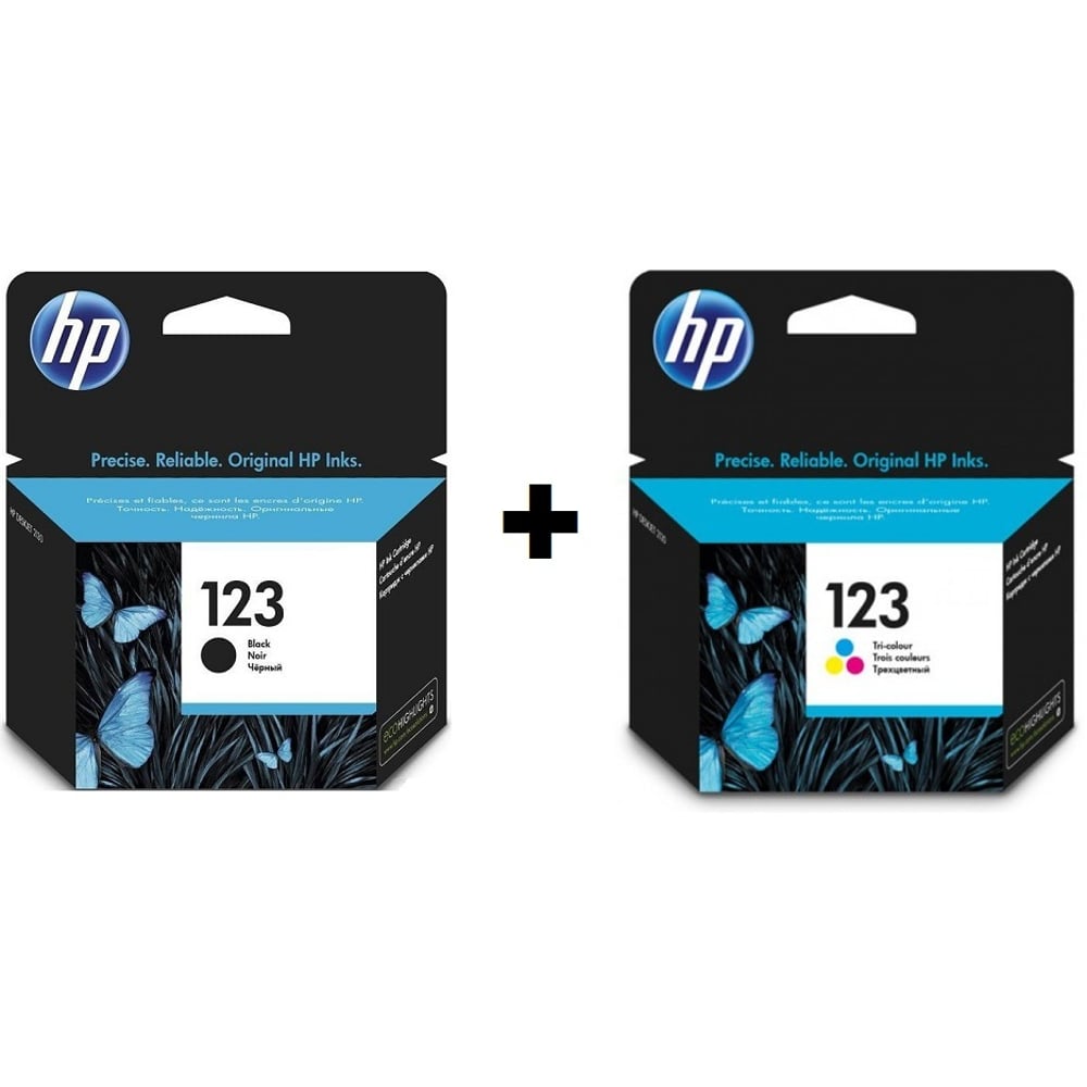 اشترِ HP F6V17AE 123 Ink Cartridge Black + F6V16AE 123 Ink Cartridge ...