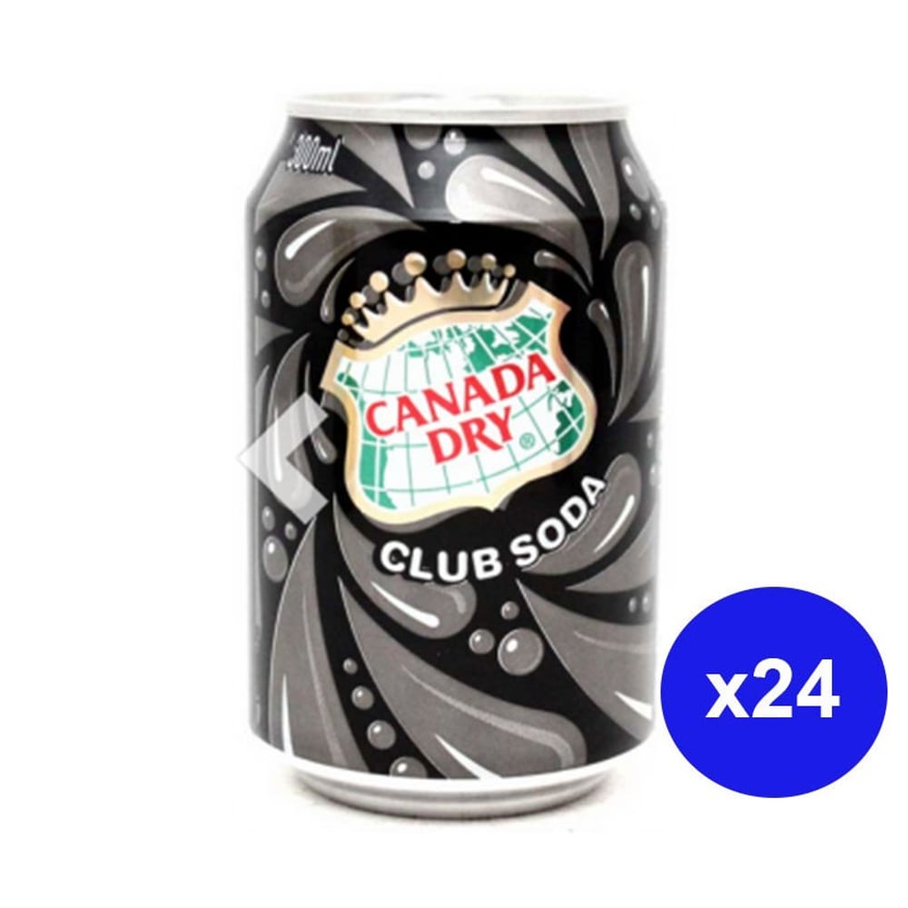 Buy Canada Dry Club Soda Can 300ml Pack Of 24 Online in UAE | Sharaf DG