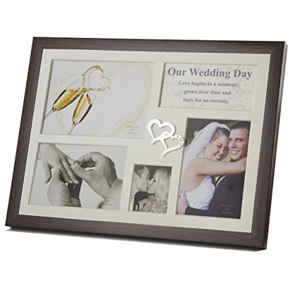 Buy Elegance Wedding Day Collage Photo Frame With Double Heart Icon ...