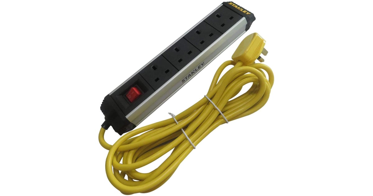 Buy Stanley Rugged Power Bar with 4 Sockets and 5m Cable SXECFD2BBJE ...