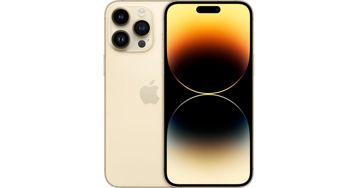 Buy Apple IPhone 14 Pro Max 128GB Gold With FaceTime Middle East 