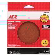 Buy Ace 100 Grit Medium Stick On Sanding Discs (127 cm Pack of 15 ...