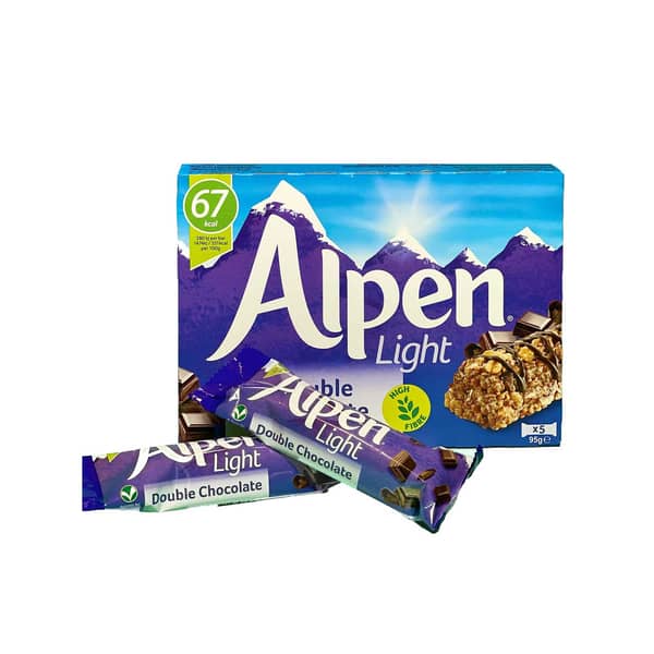 Alpen Bar Light Double Chocolate (5x19gms) price in Bahrain, Buy Alpen ...