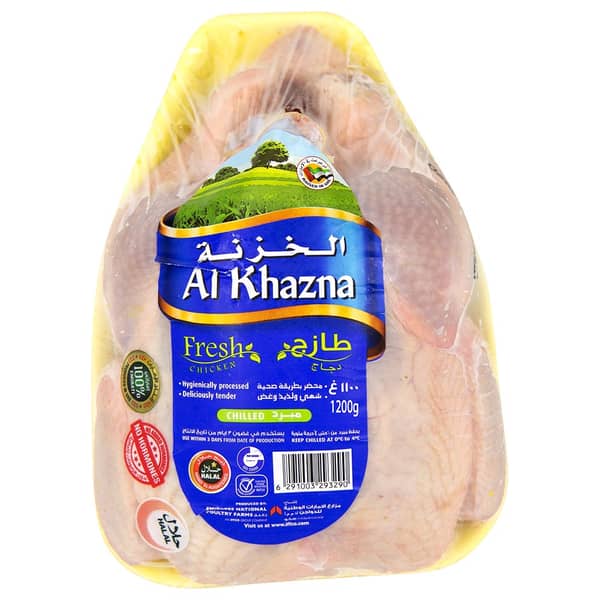 Buy Al Khazna Fresh Chicken Whole Tray 1.2kg Online in UAE | Sharaf DG
