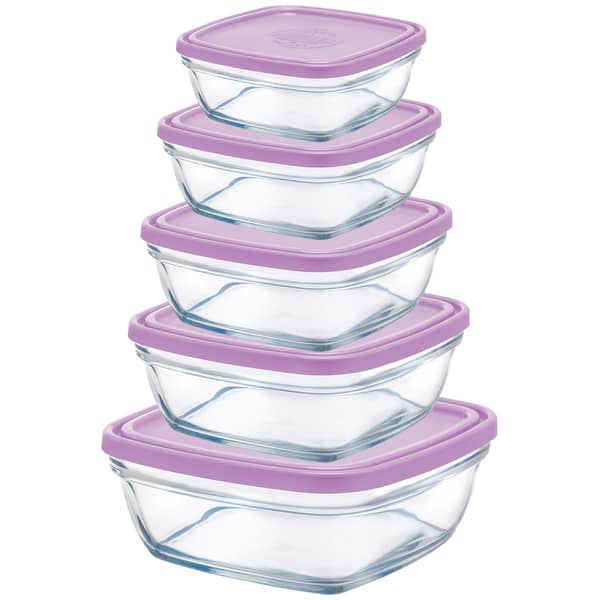 Buy Duralex 3550190503685 Freshbox Purple 5Pcs Online in UAE | Sharaf DG