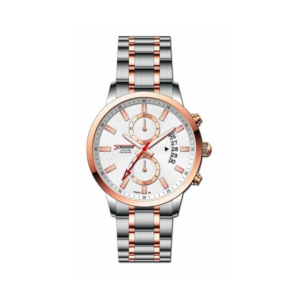 Buy Men’s Metal Multifunction Silver Dial Two Tone Metal Watch. Online ...