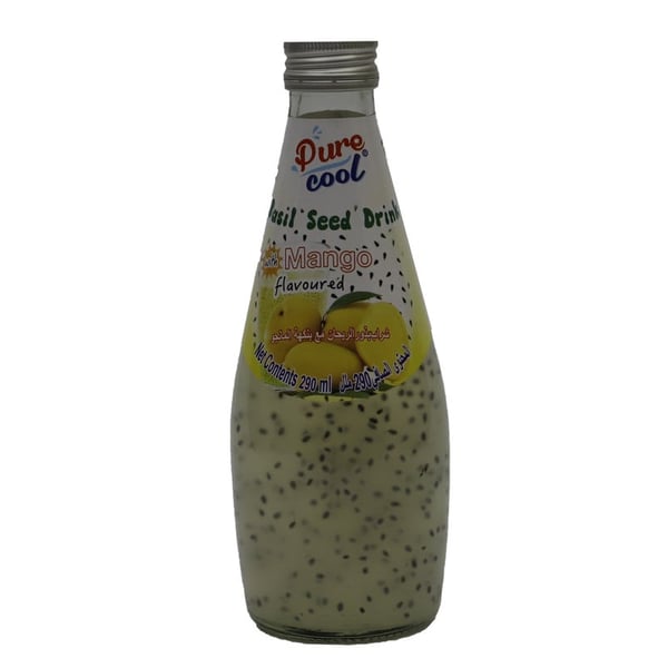 Buy Pure Cool Basil Seed Drink Mango 290ml Online in UAE | Sharaf DG
