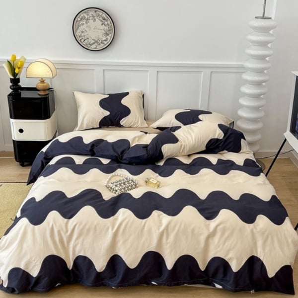 Buy LUNA HOME Single Size Bedding Set 4 Pieces Without Filler, Beige ...