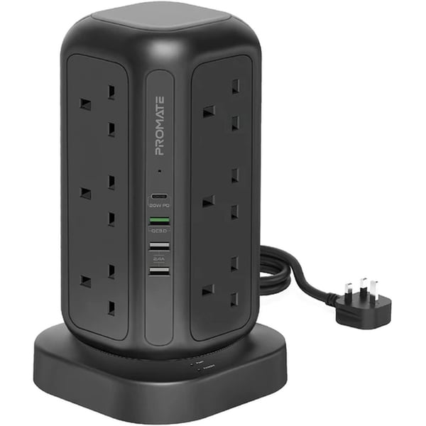 Buy Promate 16 In 1 Multi-Socket Power Station 5m Black Online in UAE ...