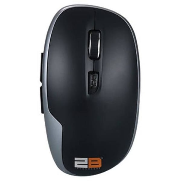 Buy 2B Wireless Optical Mouse Black and Silver Online in UAE | Sharaf DG