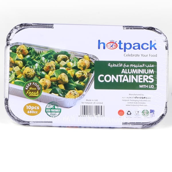 Buy Hotpack Aluminium Container 8368 (680 Cc)-10Pcs 680Ml Online in UAE ...