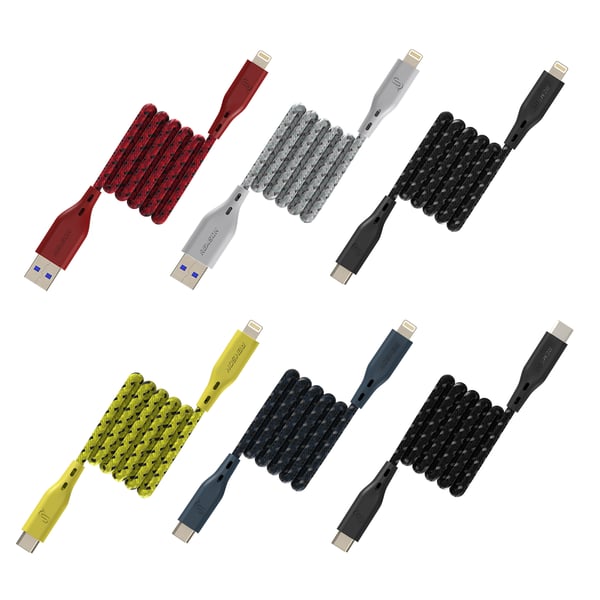 Buy Remson Rapid-link 6 Pack Nylon Braided Usb-c To Lightning, Usb-a To ...