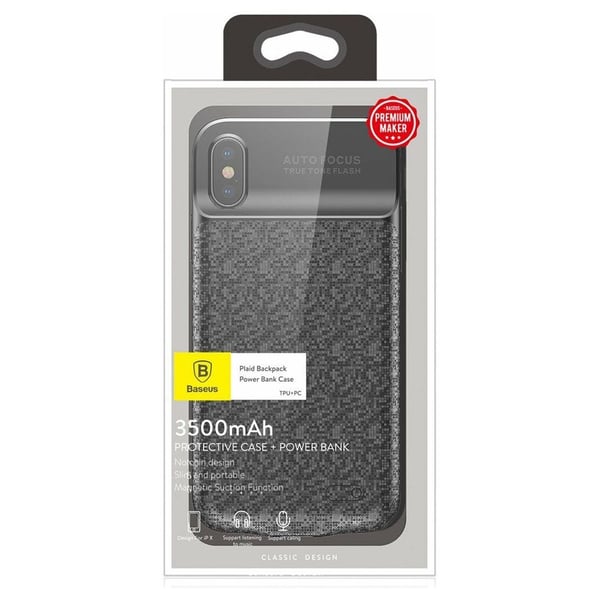 Buy Baseuse Plaid Backpack Power Bank Case Black Online in UAE | Sharaf DG