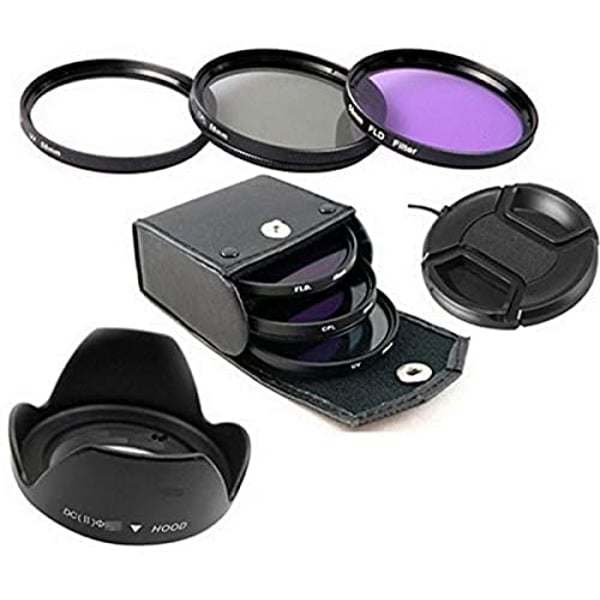 Buy 52mm Uv Cpl Fld Filter Set With Lens Cap Lens Hood For Digital ...
