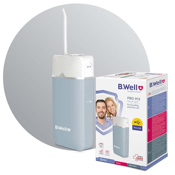Buy B.well Pro-913 Mini Portable Oral Irrigator Water Flosser Online in UAE | Sharaf DG