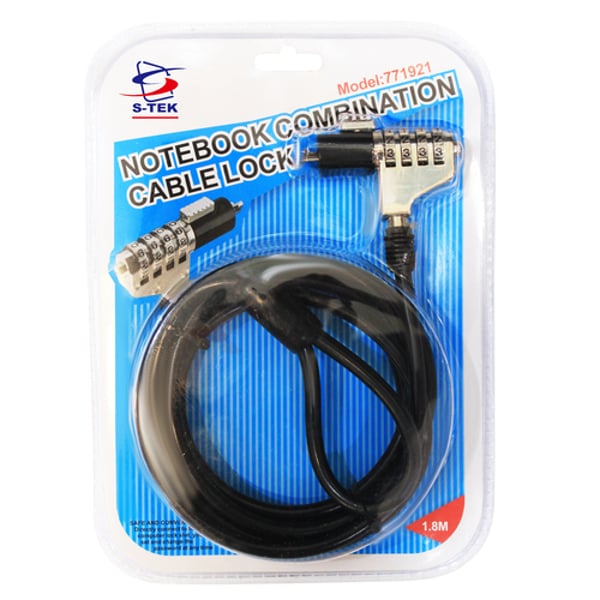 Buy S-TEK 4 Digit Security Password Computer Lock Anti-theft Chain For ...