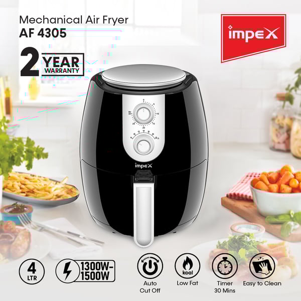 Buy Impex Af 4305 4 Ltr Mechanical Air Fryer With Cool Touch Handle And Non-stick Coating Online ...