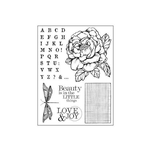 Buy Stamperia HD rubber stamp cm. 14×18 Peony Online in UAE | Sharaf DG