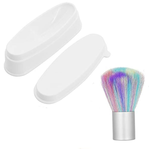 Buy DKAF Nail Dip Container Tray With Art Dust Remover Powder Brush ...