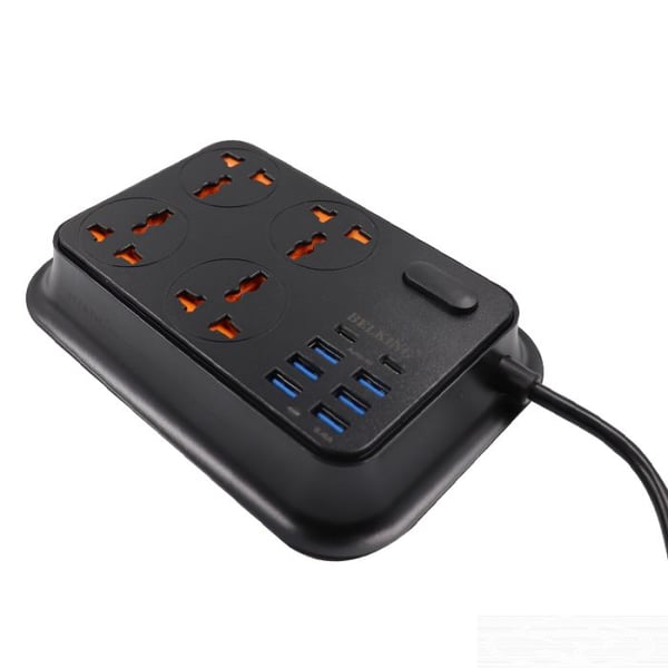 Buy Belking Bk-3605 White + Black 6 Port Usb Hub With 4 Power Socket 2m ...