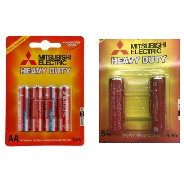 Buy Mitsubishi 1.5V AA Heavy Duty Battery 6pc Set| Sharafdg.com