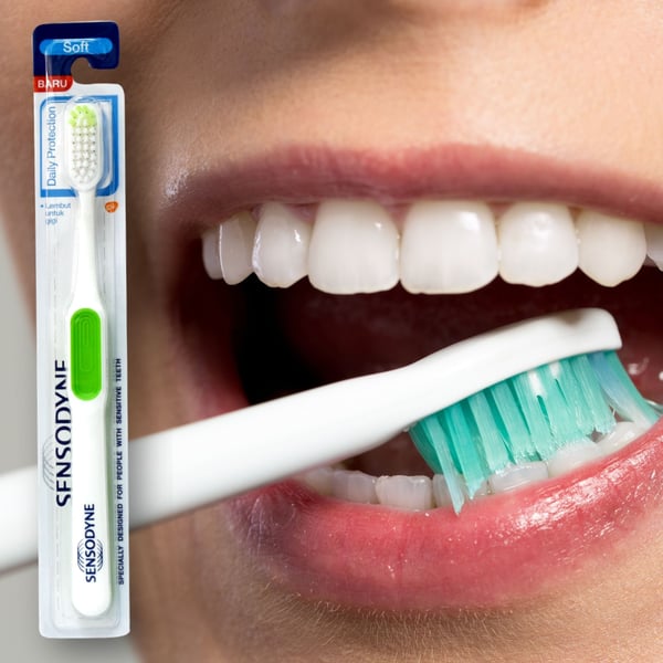 Buy Sensodyne Daily Protection Soft Medium Toothbrush for Sensitive ...