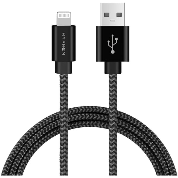Buy Hyphen Lightning Cable 1m Black Online in UAE | Sharaf DG
