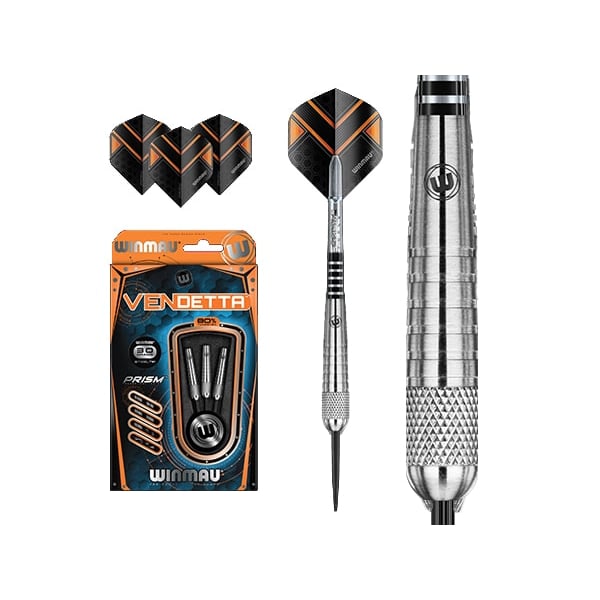 Buy Winmau Vendetta 80% Tungsten Steel Tip Darts – Knurled – 30k grams ...