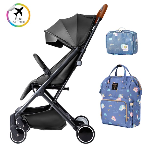 Buy Teknum Travel Lite Stroller Black & Sunveno Unicorn Diaper Bag ...