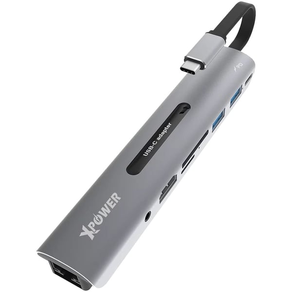 Buy Xpower XP-HU82-GY 8 In 1 USB-C Hub Online in UAE | Sharaf DG