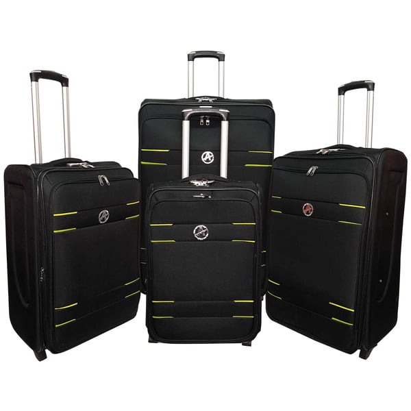 Visit Eva 4pc Nylon Soft Luggage Trolley Bags Set Black Online Shopping ...