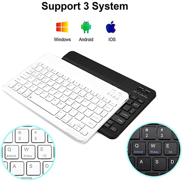 Buy 3 In One Universal Wireless Keyboard White Online in UAE | Sharaf DG