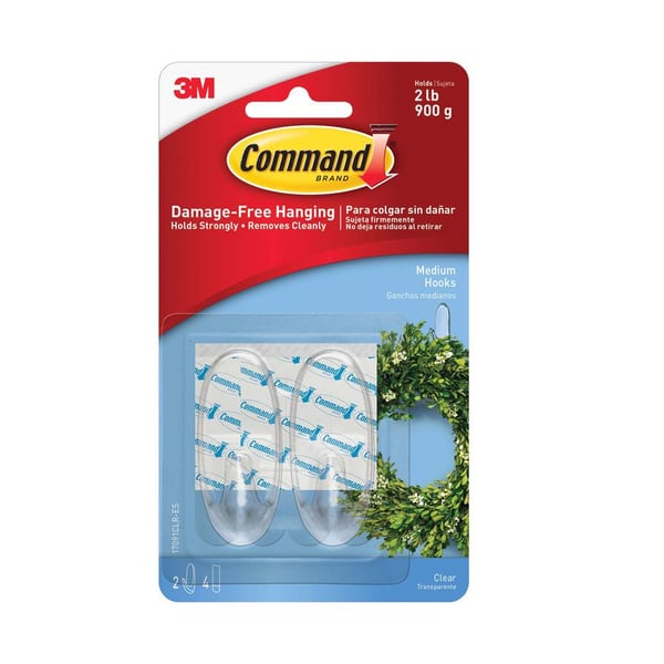 Buy 3M Command Clear Medium Hooks Online in UAE | Sharaf DG