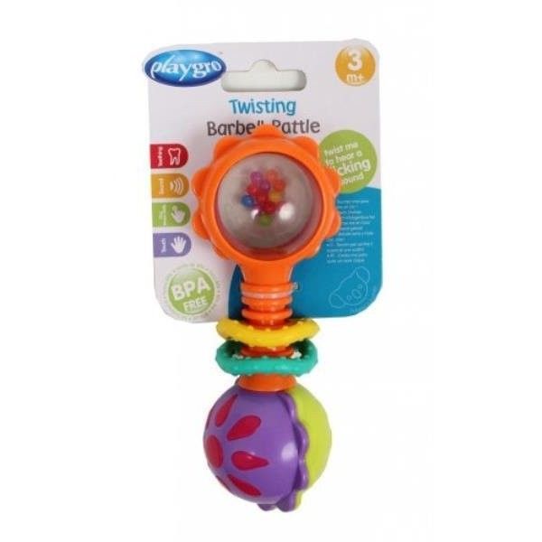 Buy Playgro Baby Twisting Barbell Rattle for Baby Infant Toddler Online ...