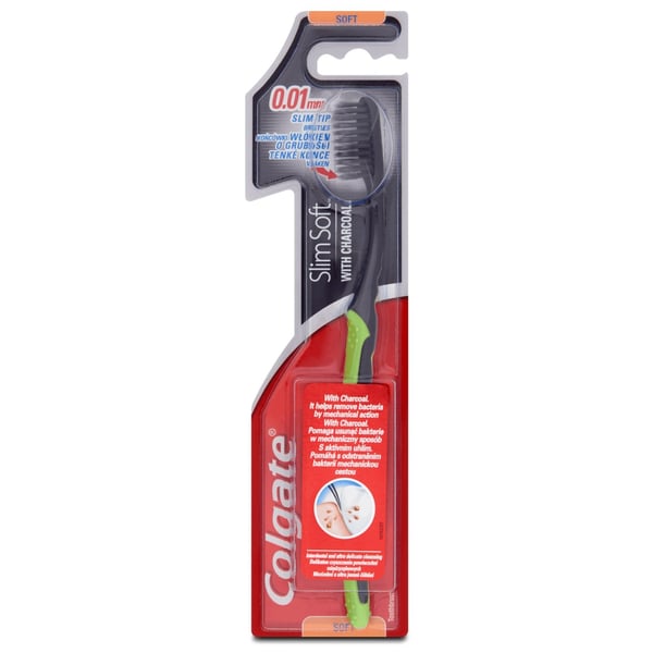 Buy Colgate Slim Soft Charcoal Toothbrush Online in UAE | Sharaf DG
