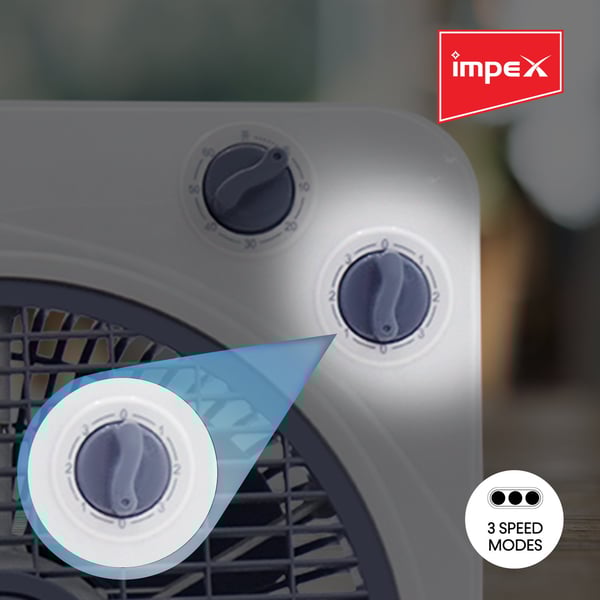 Buy Impex Bf 7510 30 Watts 10 Inch Box Fan With 3 Speed Modes Online in ...