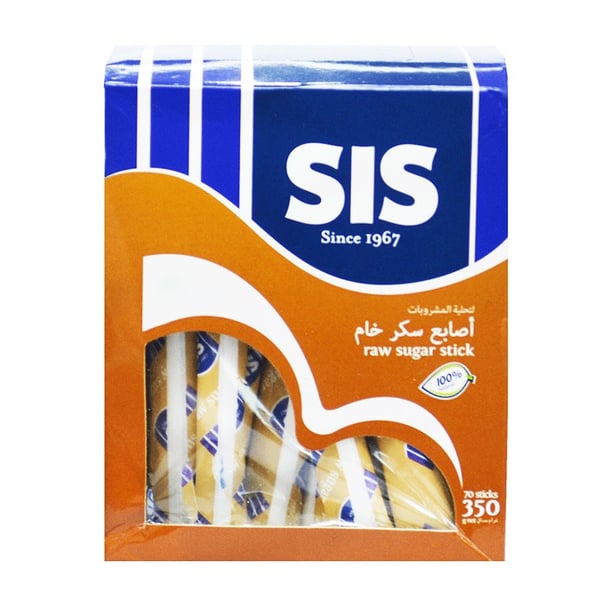 Buy Sis Raw Brown Sugar Sticks 24 Pieces X 350g Online in UAE | Sharaf DG