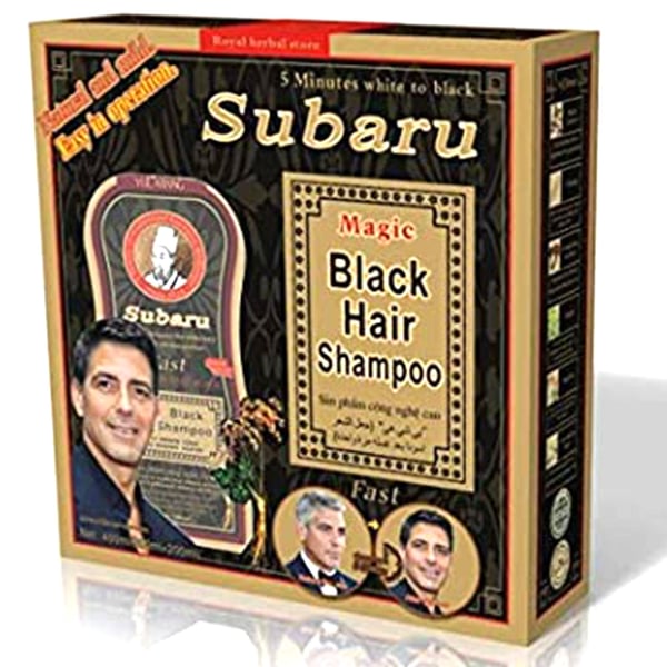 اشترِ Subaru Magic Black Hair Shampoo 5 Mins White To Black Hair 400ml ...
