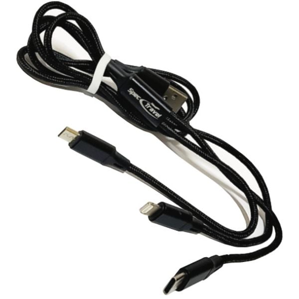 Buy Spec Travel 3 In1 USB Cable 1m Black Online in UAE | Sharaf DG