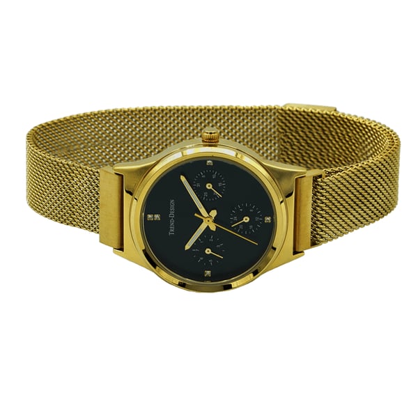 Buy Trend Setter Women’s Gold Watch – Mesh Band Td2107l-2 Online in UAE ...