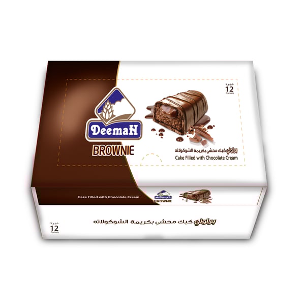 Buy Deemah Brownie Cake With Chocolate Cream (pack Of 24) Online in UAE ...
