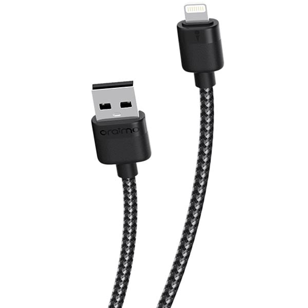 Buy Oraimo Lightning Data Cable 1m Black Online in UAE | Sharaf DG