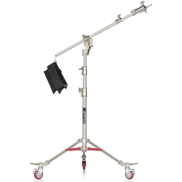 Buy COOPIC Stainless Steel Heavy Duty Light Stand PRO with Casters ...