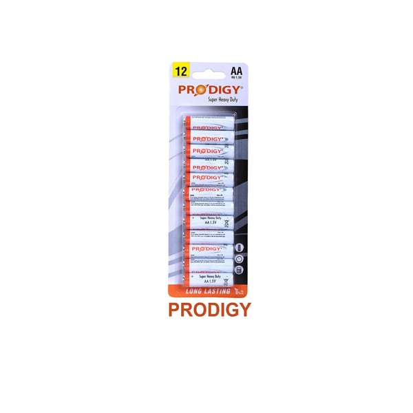 Buy Prodigy Super Heavy Duty R6pvc 1.5v Aa12 Online in UAE | Sharaf DG