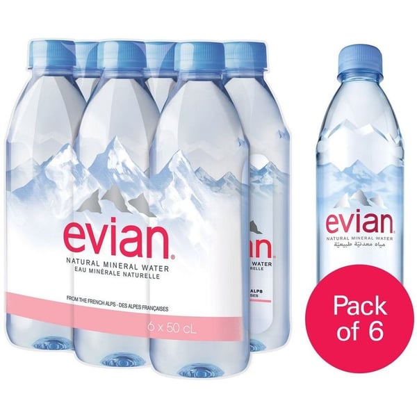 Evian Natural Mineral Water 500ml Pack Of 6 price in Bahrain, Buy Evian Natural Mineral Water ...