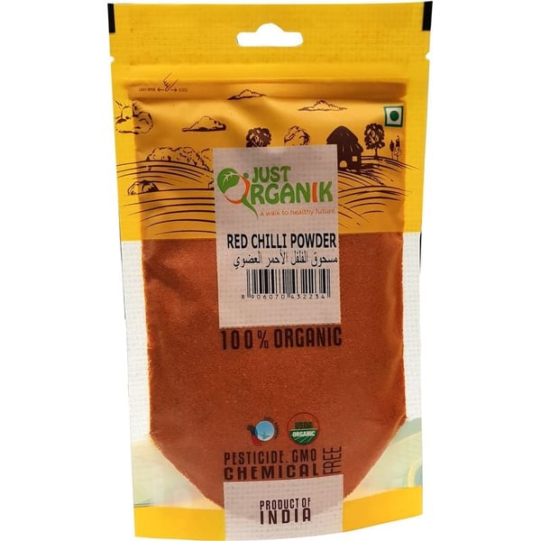 Buy Just Organik Organic Red Chilli Powder 100gm Online in UAE | Sharaf DG