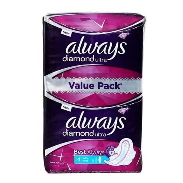 Always Ultra Diamond Extra Long Pad, 14 Pcs price in Bahrain, Buy ...