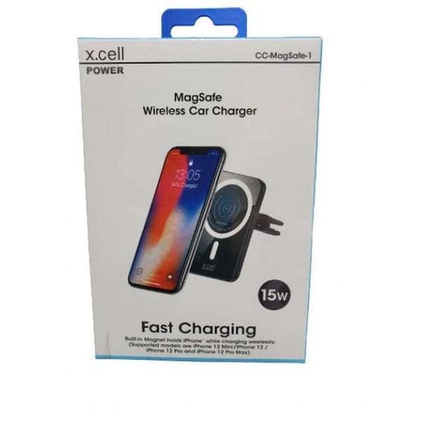 Buy Xcell Magsafe Wireless Car Charger Black Online in UAE | Sharaf DG