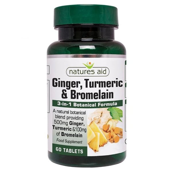 Buy Natures Aid Ginger, Turmeric & Bromelain 60 Tablets Online in UAE ...