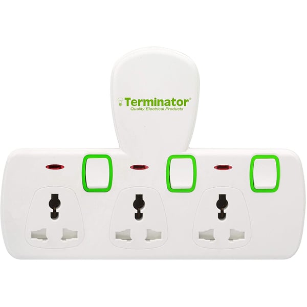 Buy Terminator 3 Way Universal Plug Sockets Online in UAE | Sharaf DG